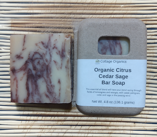 Organic Citrus Cedar Sage Bar Soap – Cottage Organics
